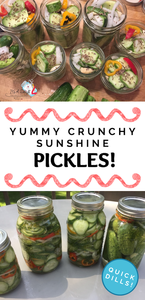 Beautiful Layered Jars of Pickles – Easy No Canning Method! - It's A ...